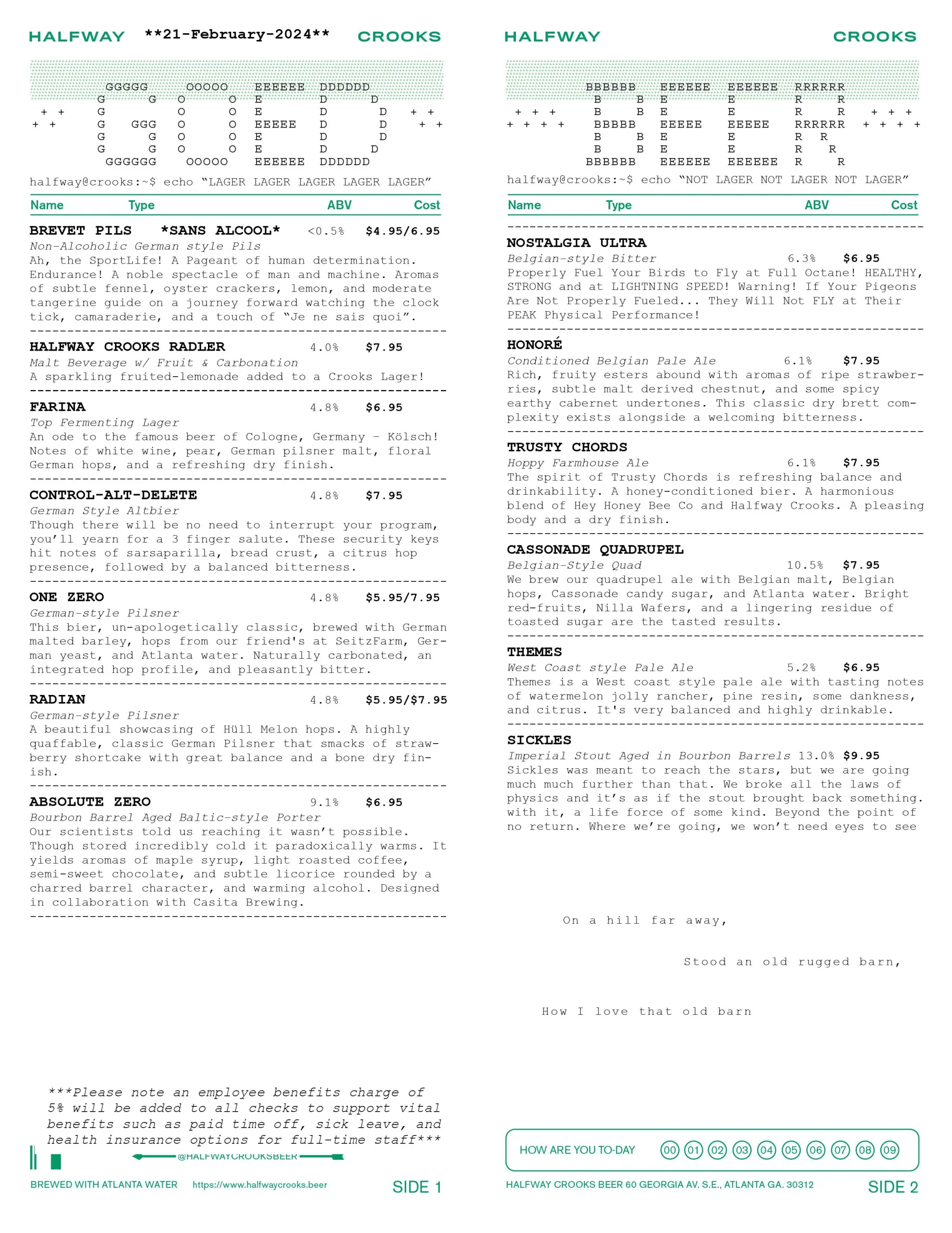 Draft - Halfway Crooks Beer