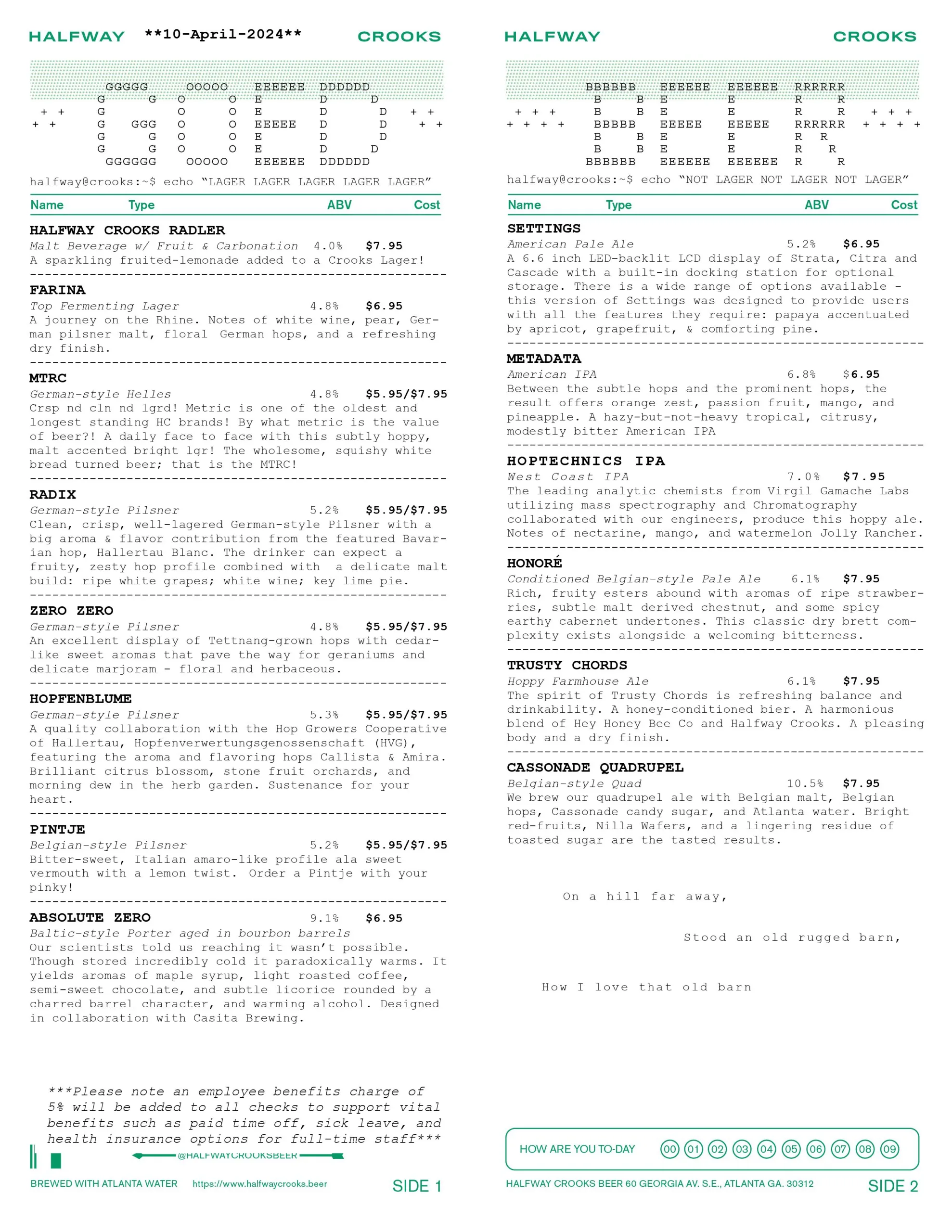 Draft - Halfway Crooks Beer